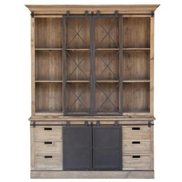 Baxter Rustic Sliding Barn Door Wall Unit | SuperPrice Furniture