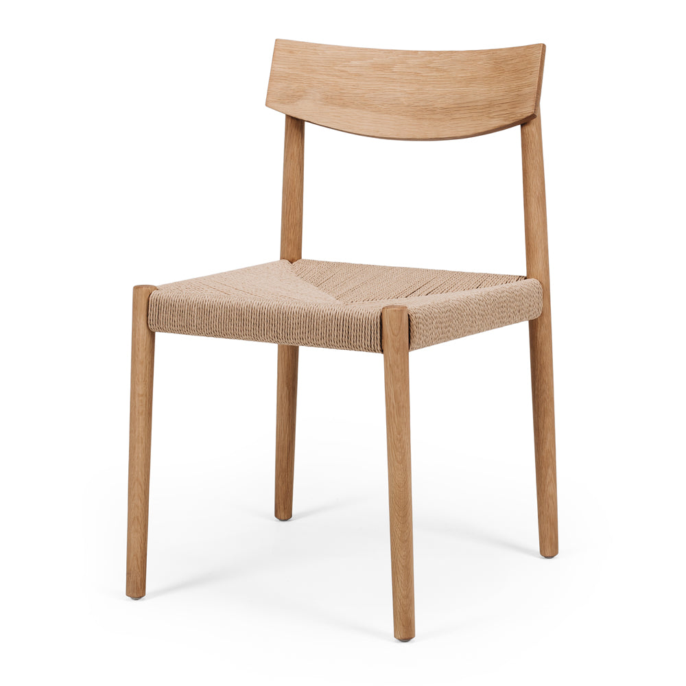 Ingrid Dining Chair (Natural Oak) Cord | SuperPrice Furniture