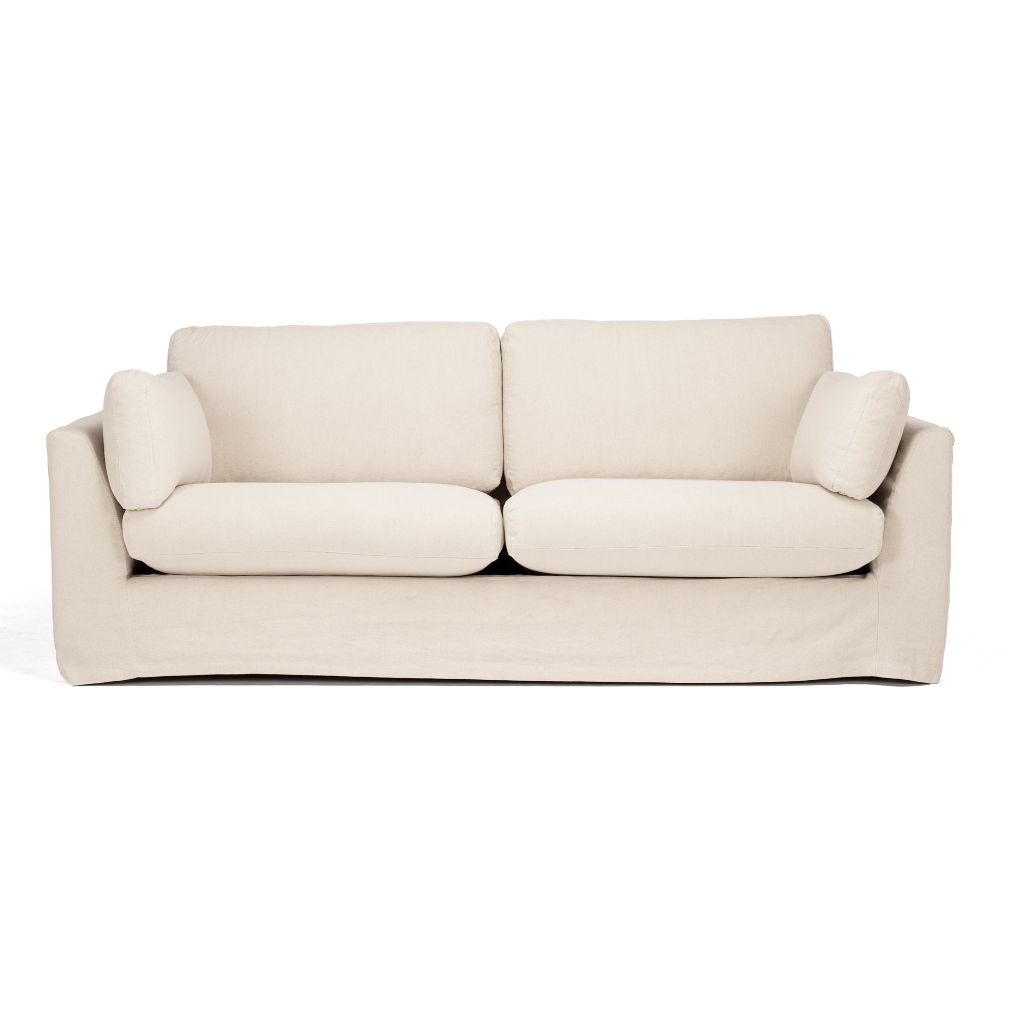 Carson Slipcover 3 Seater Sofa - Oatmeal | SuperPrice Furniture