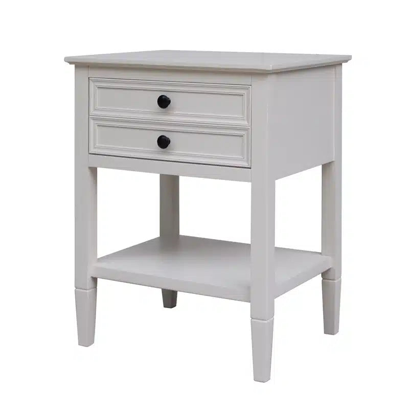 Cyrus Deep Drawer Bedside Table (Pearl White) | SuperPrice Furniture