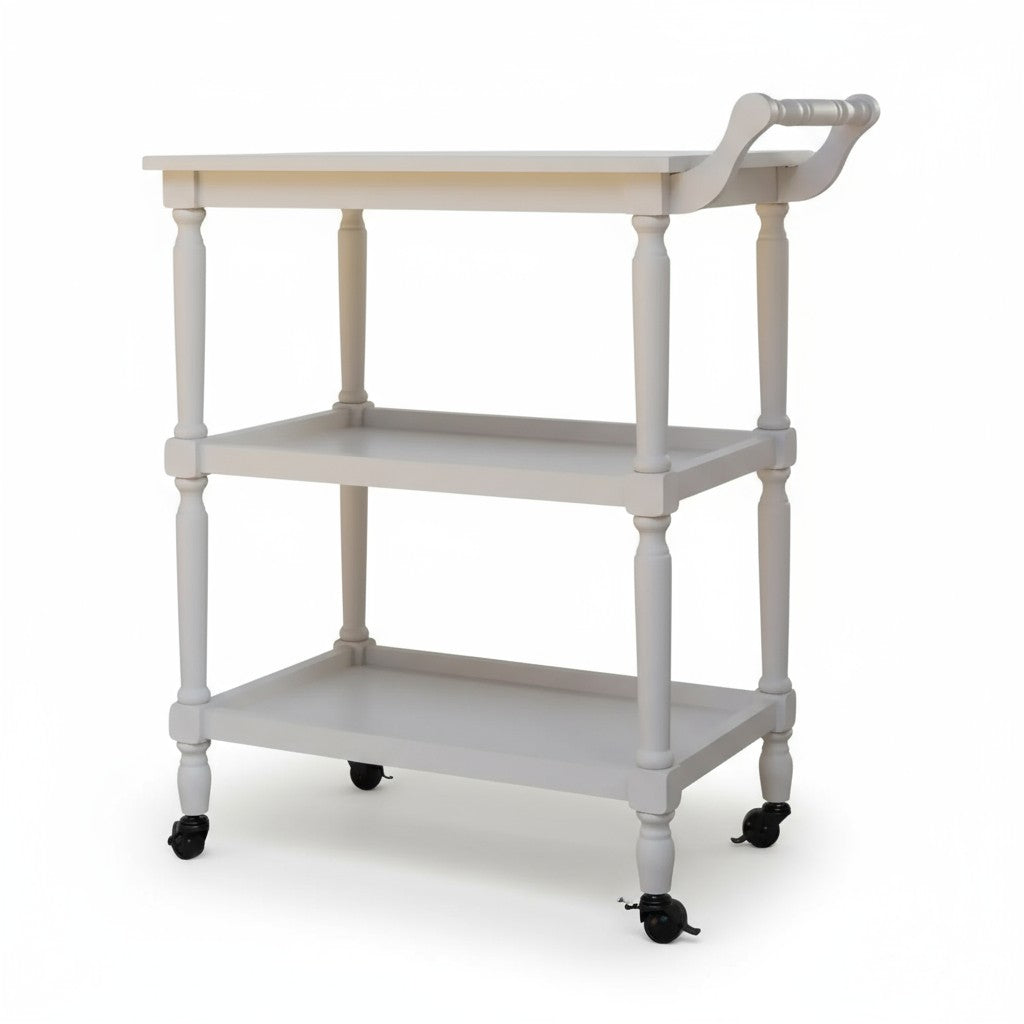 Cyrus Bar Cart - Pearl White (NHT64337-WH) | SuperPrice Furniture